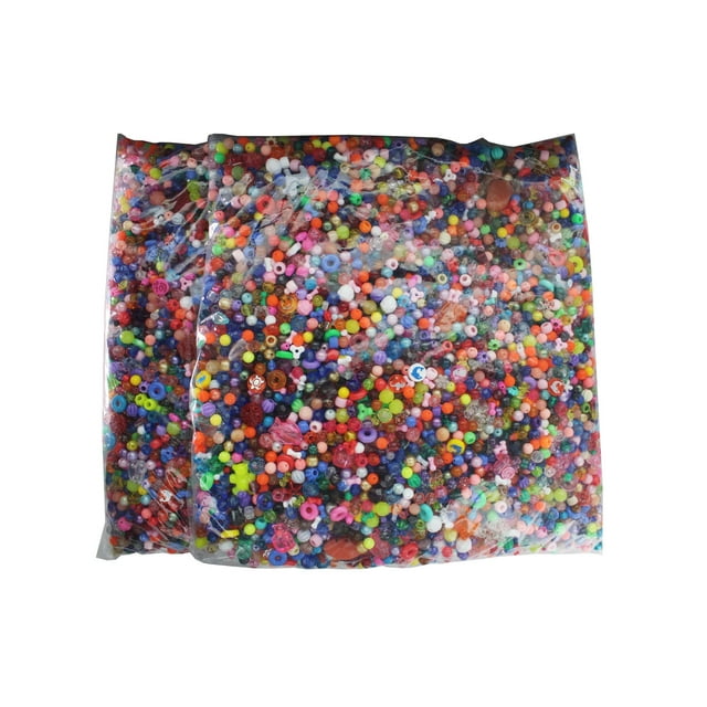 Mixed Plastic Beads 10 lbs - Walmart.com