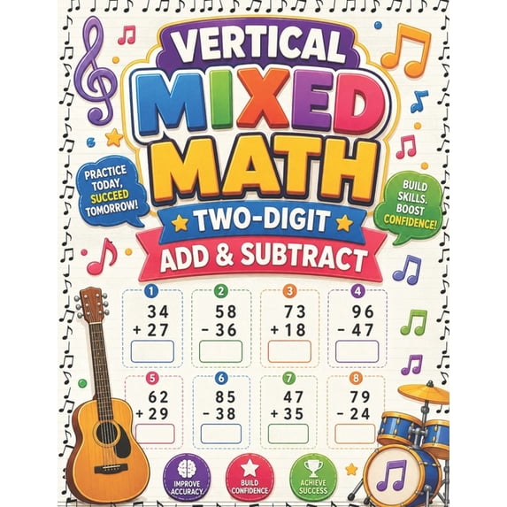 Mixed Practice (Addition + Subtraction) Vertical Mixed Math Two-Digit ...