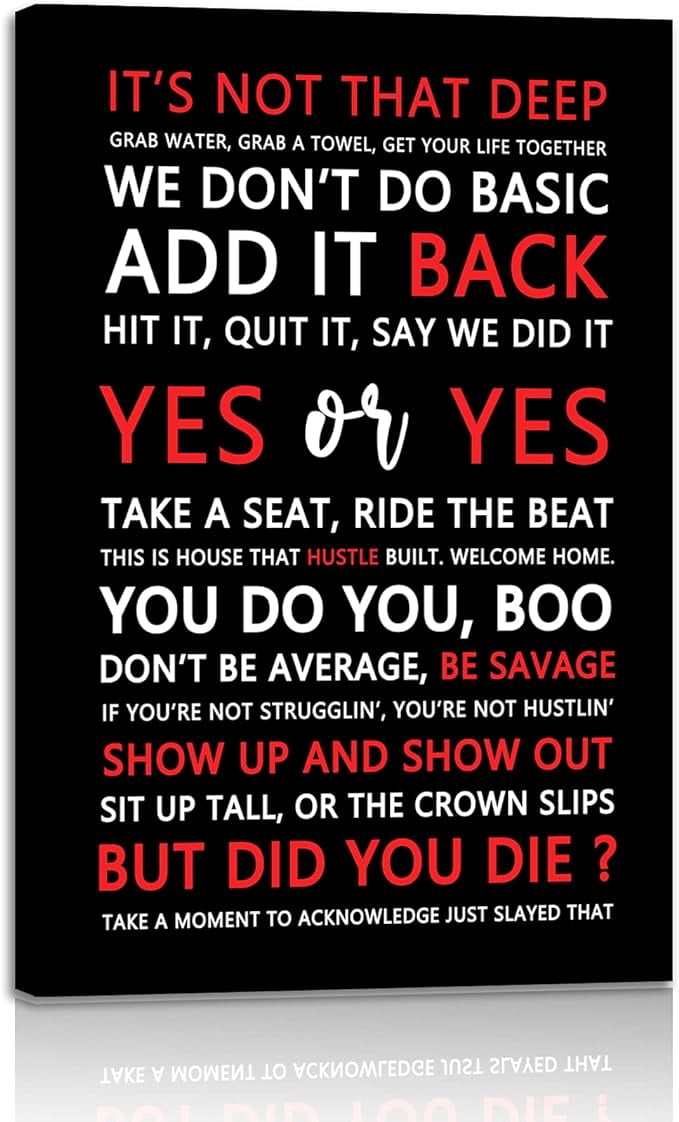 Mixed Quotes Fitspiration Motivational Quotes Print Canvas Wall Art ...