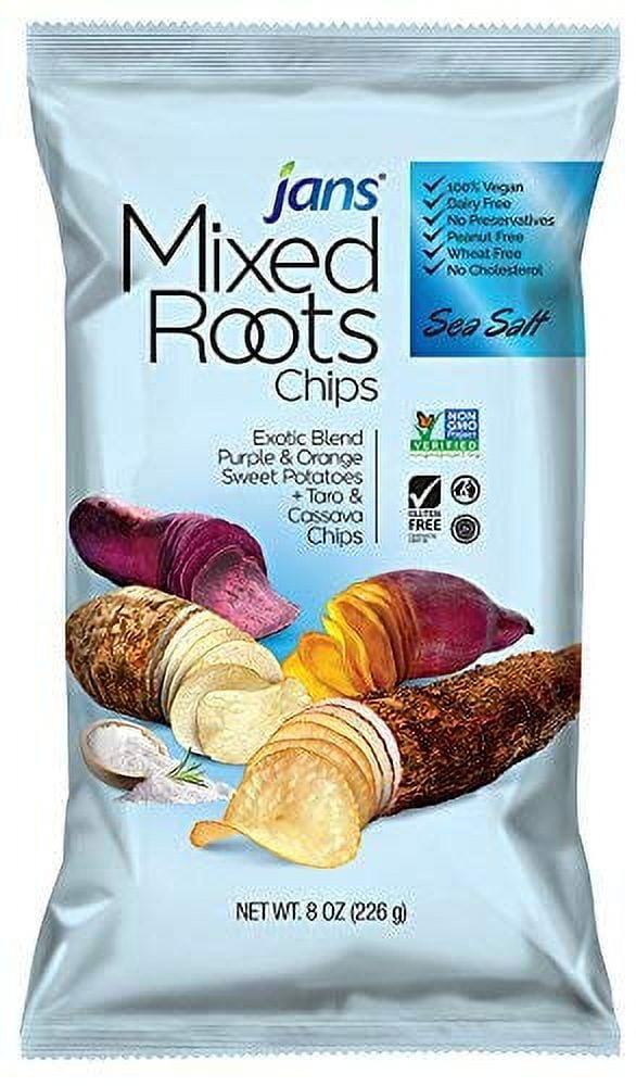 Mixed Roots Chips - All Natural Vegetable Chips (Sea Salt 8 oz, Pack of ...