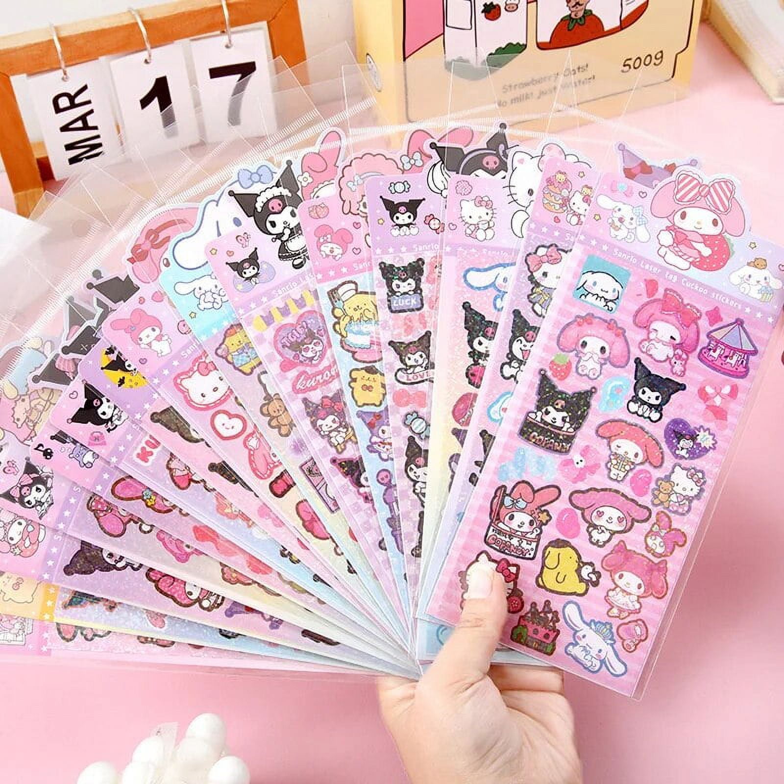 Mixed Sanrio Guka Hand Acount Laser Stickers Cartoon Hello Kitty Kuromi ...