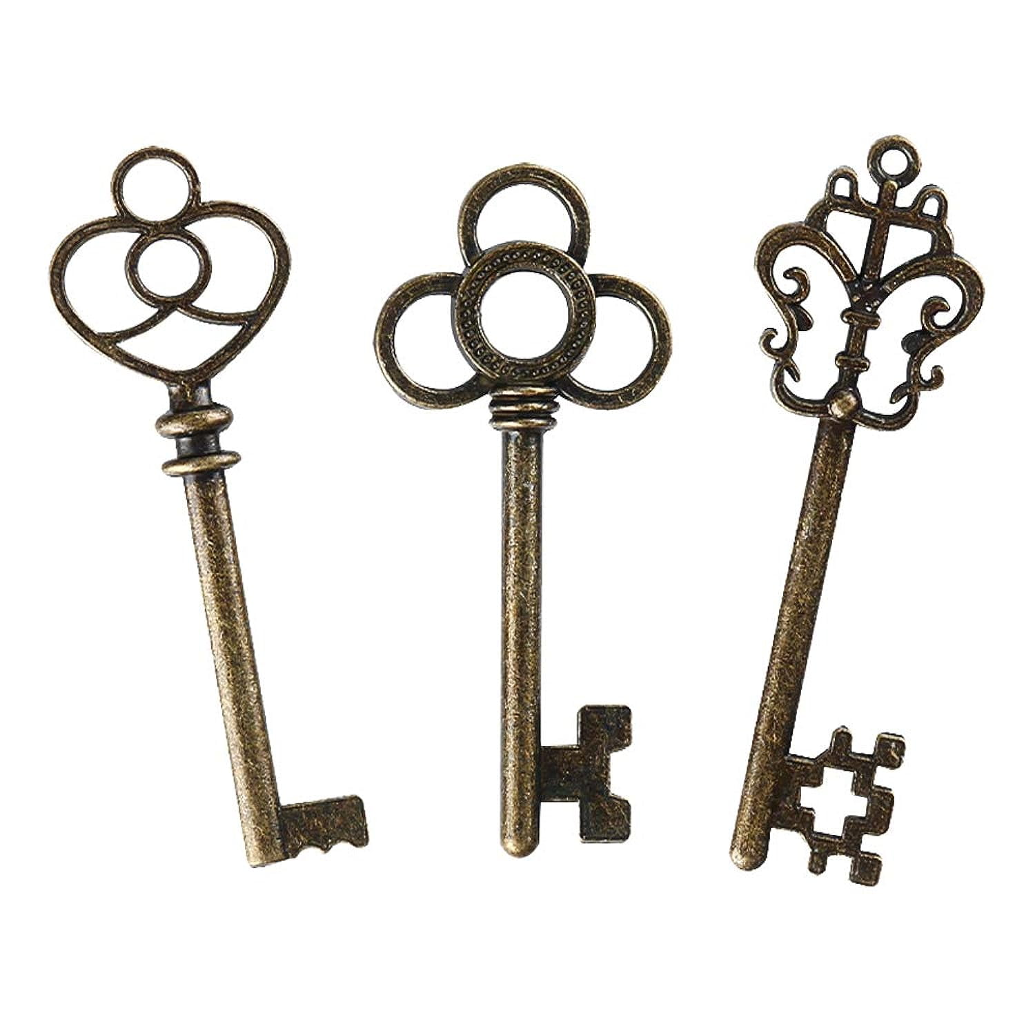 Mixed Set of 30 Large Skeleton Keys with Antique Style Bronze Brass ...