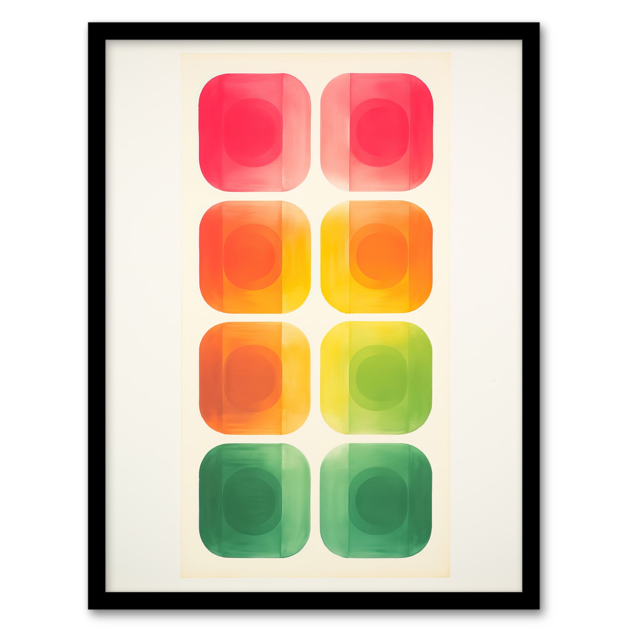 Mixed Signals Traffic Lights Abstract Geometric Minimalist Art Print ...