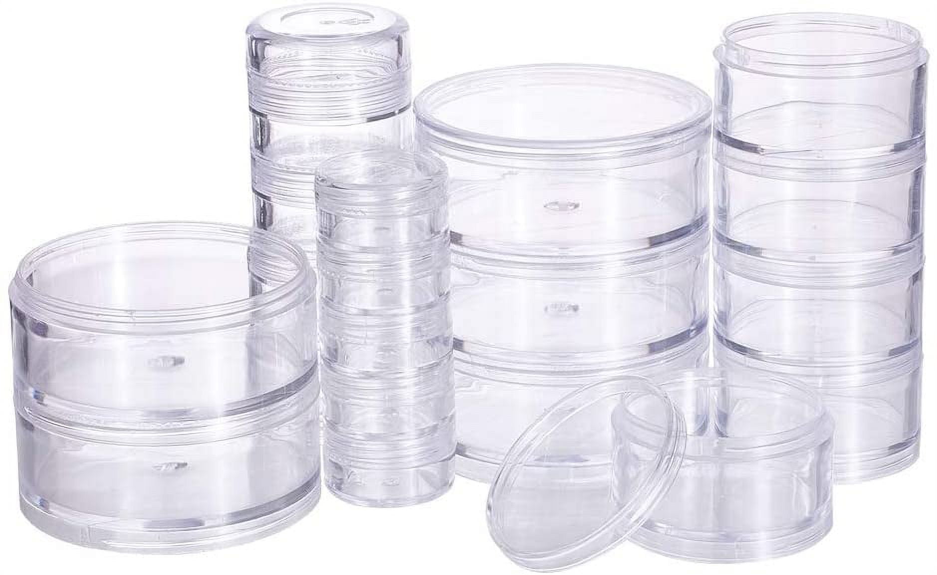 Mixed Size Stackable Round Plastic Containers 4 Column(5 Layer/Column ...