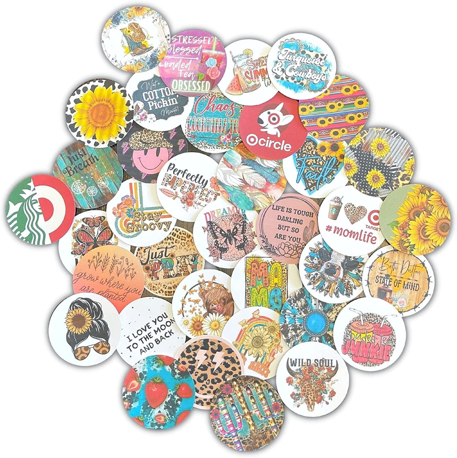 Mixed Variety Cardstock Cutouts for Freshies 12 Pack 2" Inch Circles ...