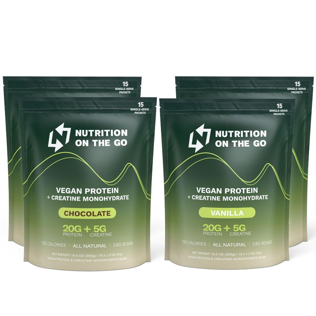 Mixed Vegan Protein Powder with Creatine - 20g Plant-Based Protein, 5g ...