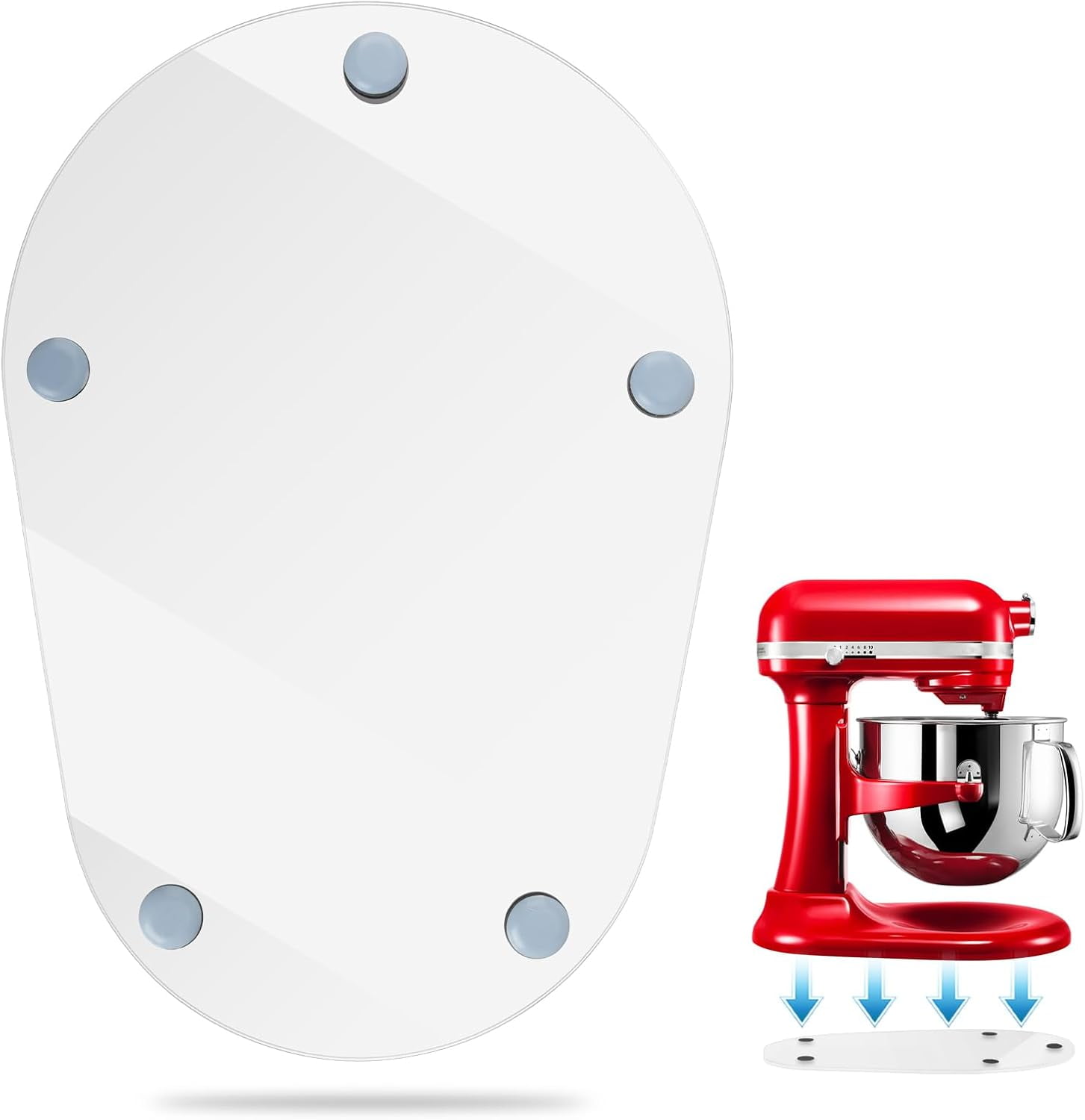 Mixer Slider Mat for Kitchen Aid 6-8 Qt Bowl Lift Stand Mixer, Sliding Tray Mixer Sliders for ...