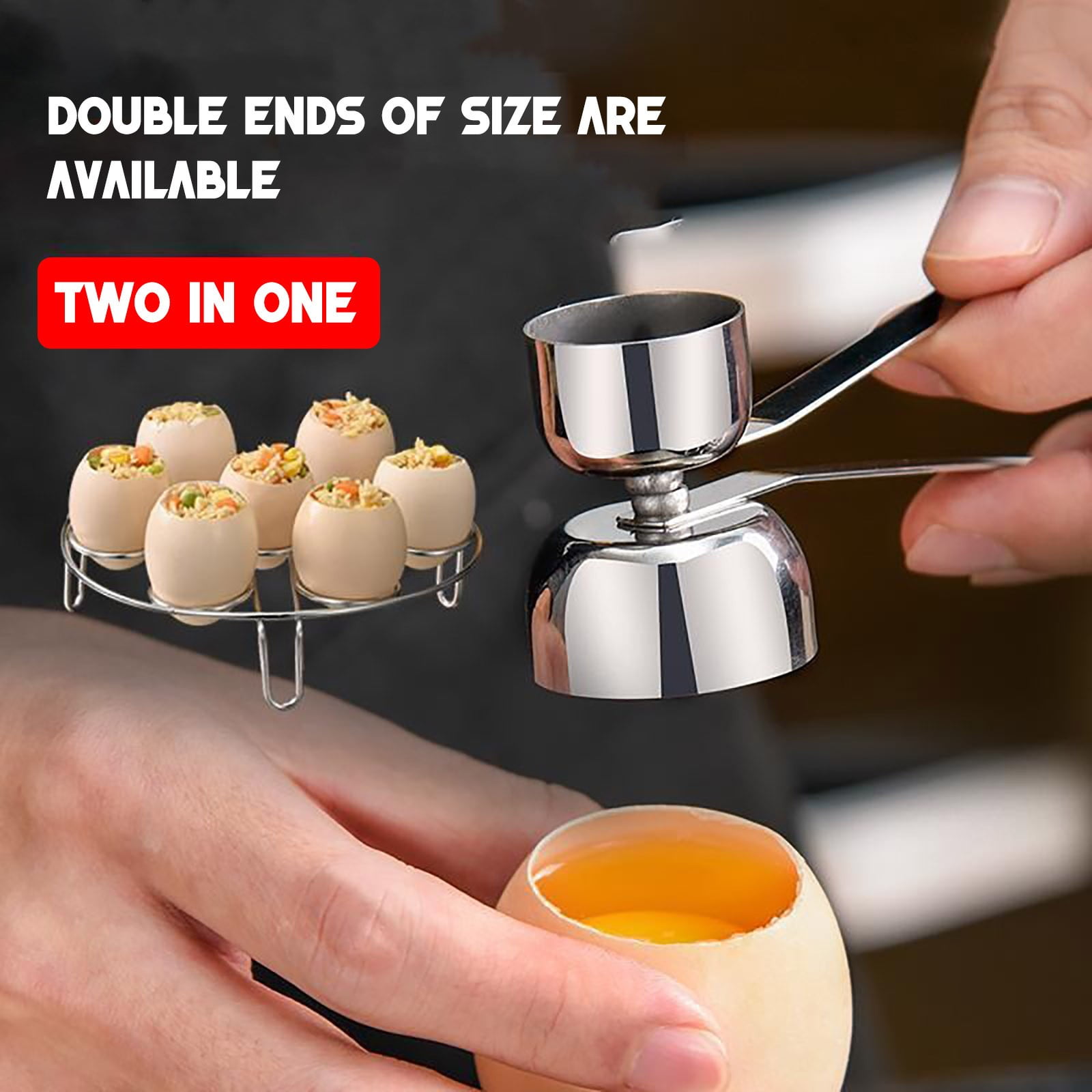 Mixer Upper Kitchen Gadgets for Mom Egg Topper Cutter With Stainless ...