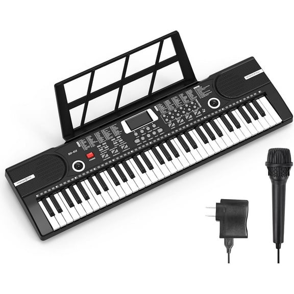 61 Key Keyboard Piano for Beginner/Professional, with Built-In Speaker ...