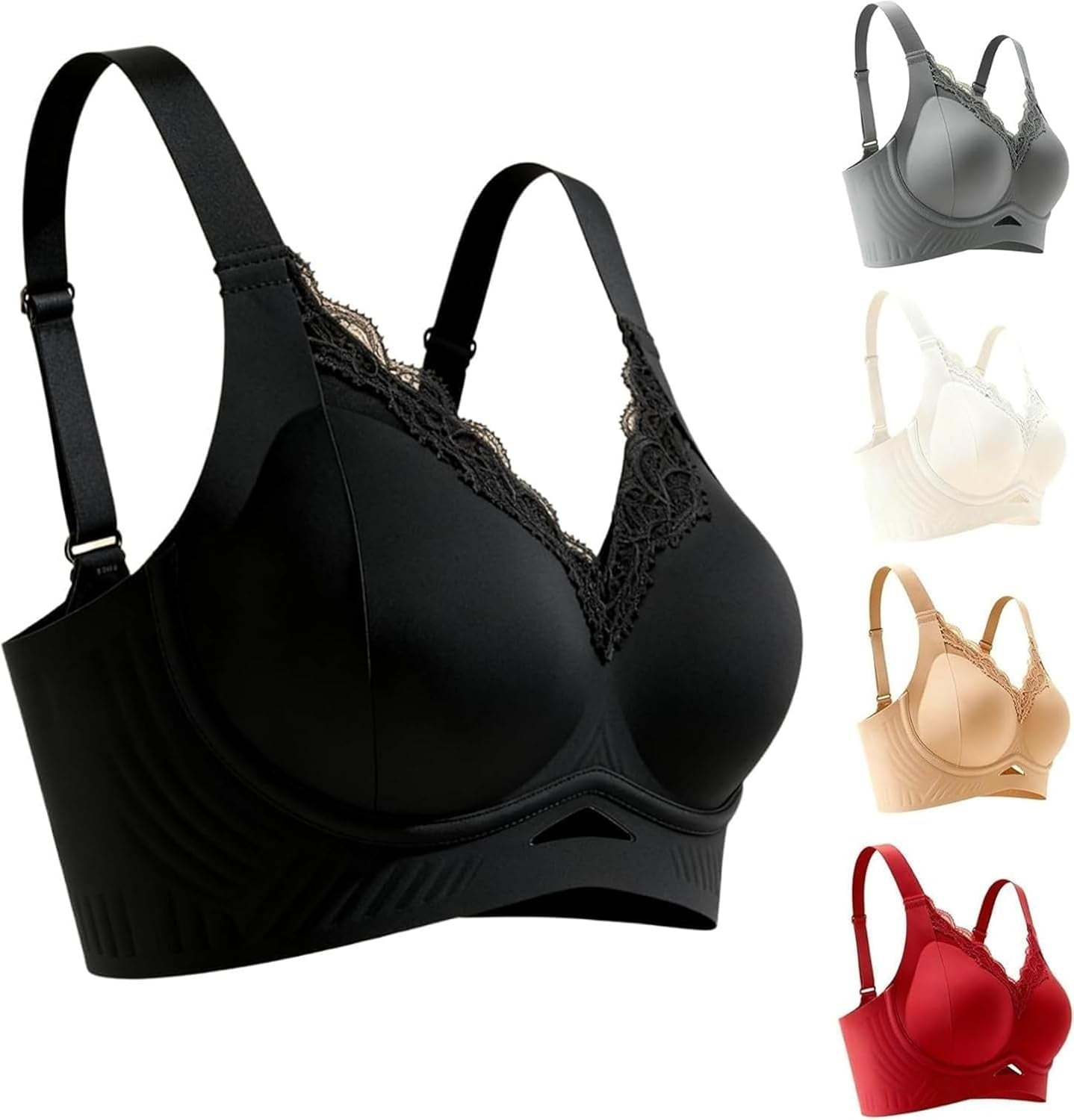 Mixicharm Bra, Daily Comfort Seamless Lifting Bra, Lifts Back Muscles ...