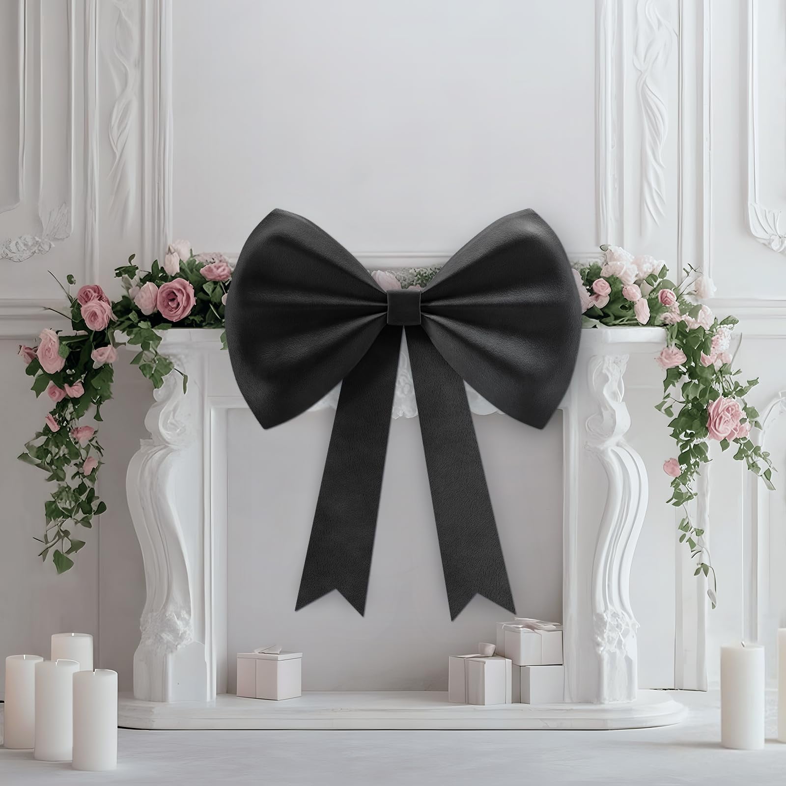 Mixifox Large Black Bow Decor, 35''×25'' AIS1 Big Bow for Birthday ...