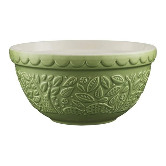 Mixing Bowl 1.25 Quart Embossed Hedgehog Design - Green Kitchen Bowl ...