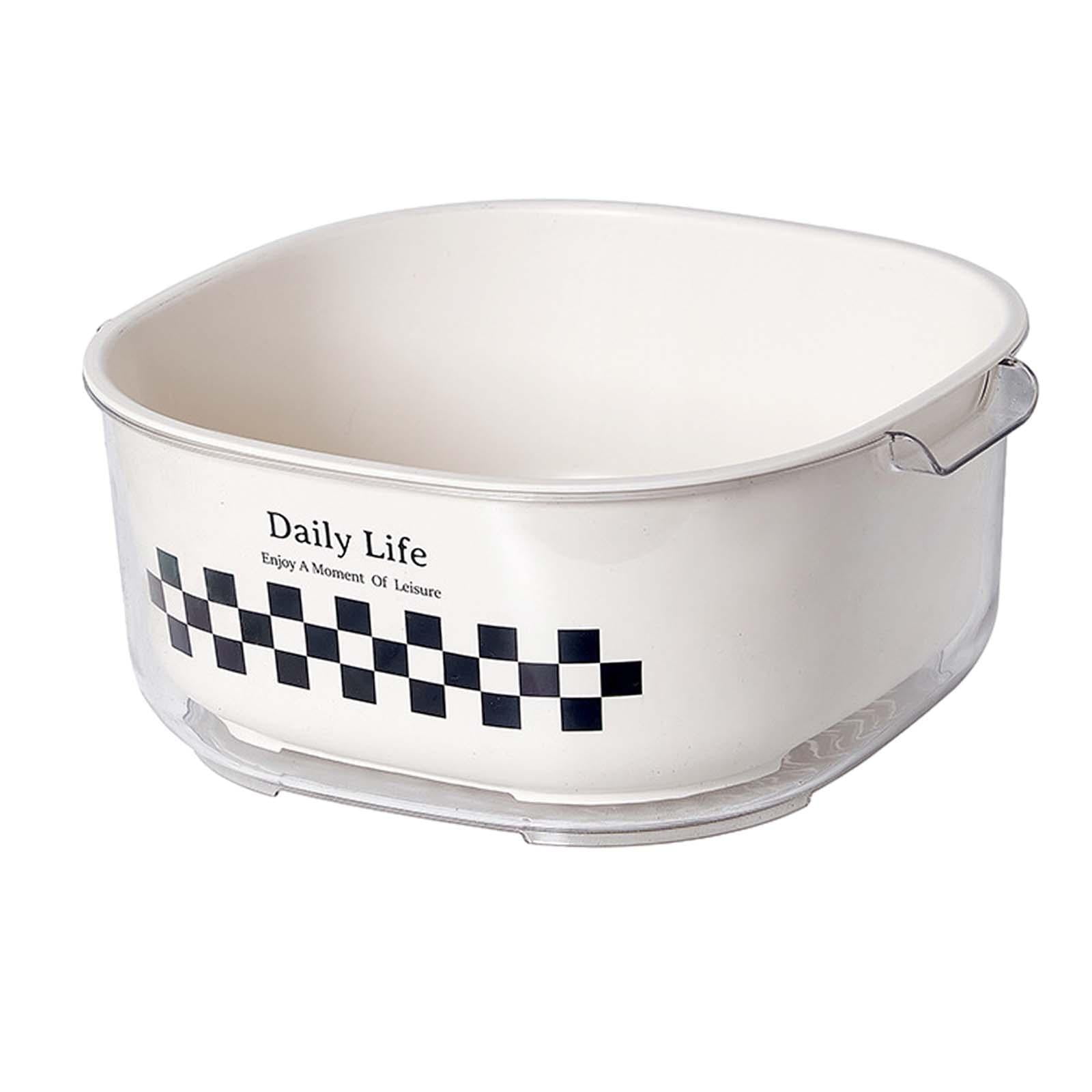 Mixing Bowl Kitchen Colander Strainer Bowl Set Dustproof Sieve ...