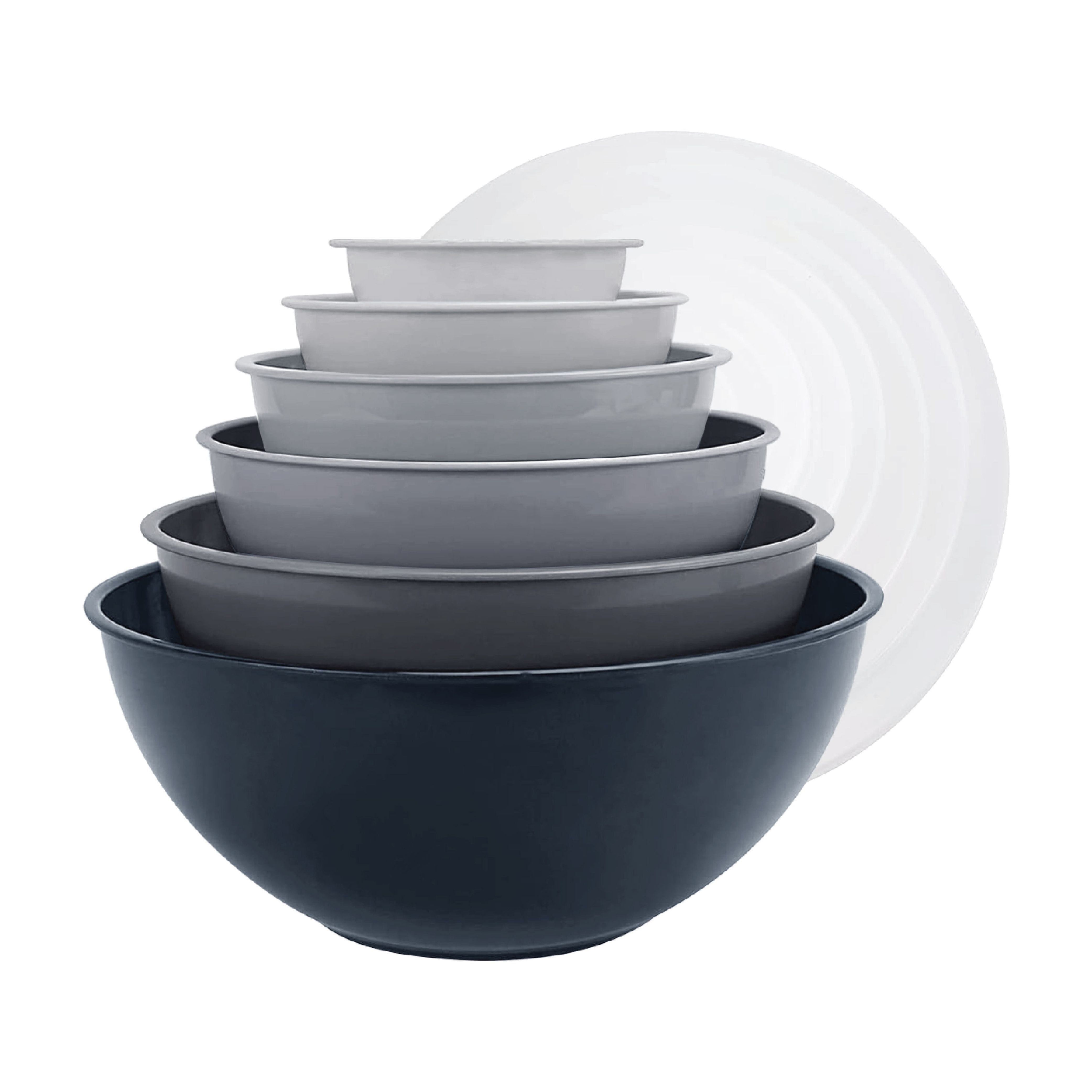 JUST COOK Mixing Bowl Set, Dishwasher & Microwave-Safe Mixing Bowls ...