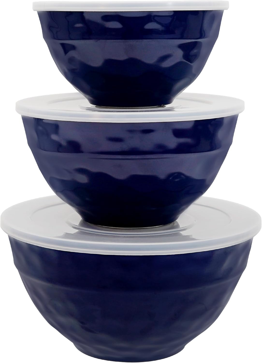 Mixing Bowl Set with Lids, Melamine Nesting Bowls Set for Pasta Baking ...