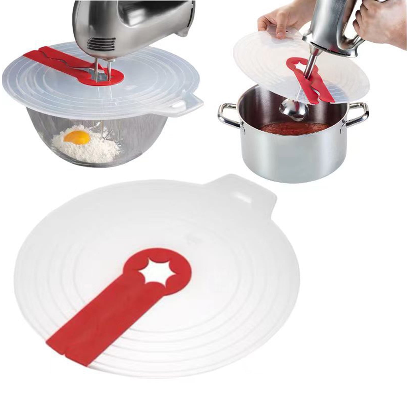 Mixing Bowl Splash Guard Lid, Universal Splatter Screen Cooling Mat ...