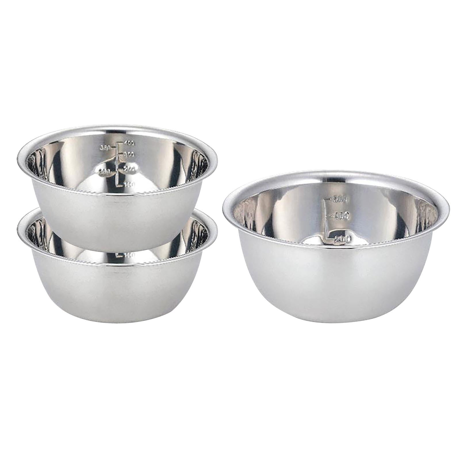 Mixing Bowls 3 Piece Stainless Steel Nesting Bowls Set for Baking ...