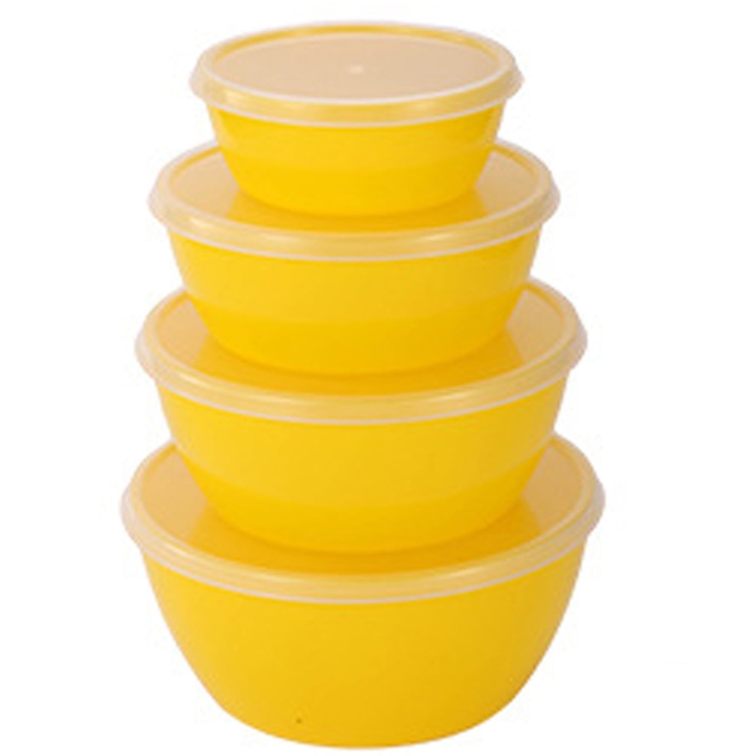 Mixing Bowls with Airtight Lids,Bexikou 4 Piece Plastic Nesting Serving ...