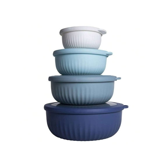 Mixing Bowls with Lids 4-Piece, Leak Proof Airtight Salad Bowls ...