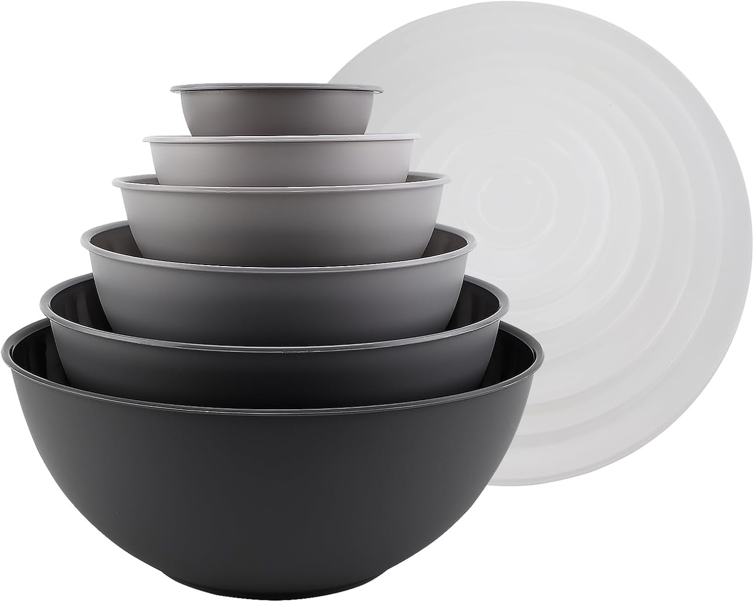 Mixing Bowls with Lids - Plastic Nesting Bowls Set includes Prep Bowls ...