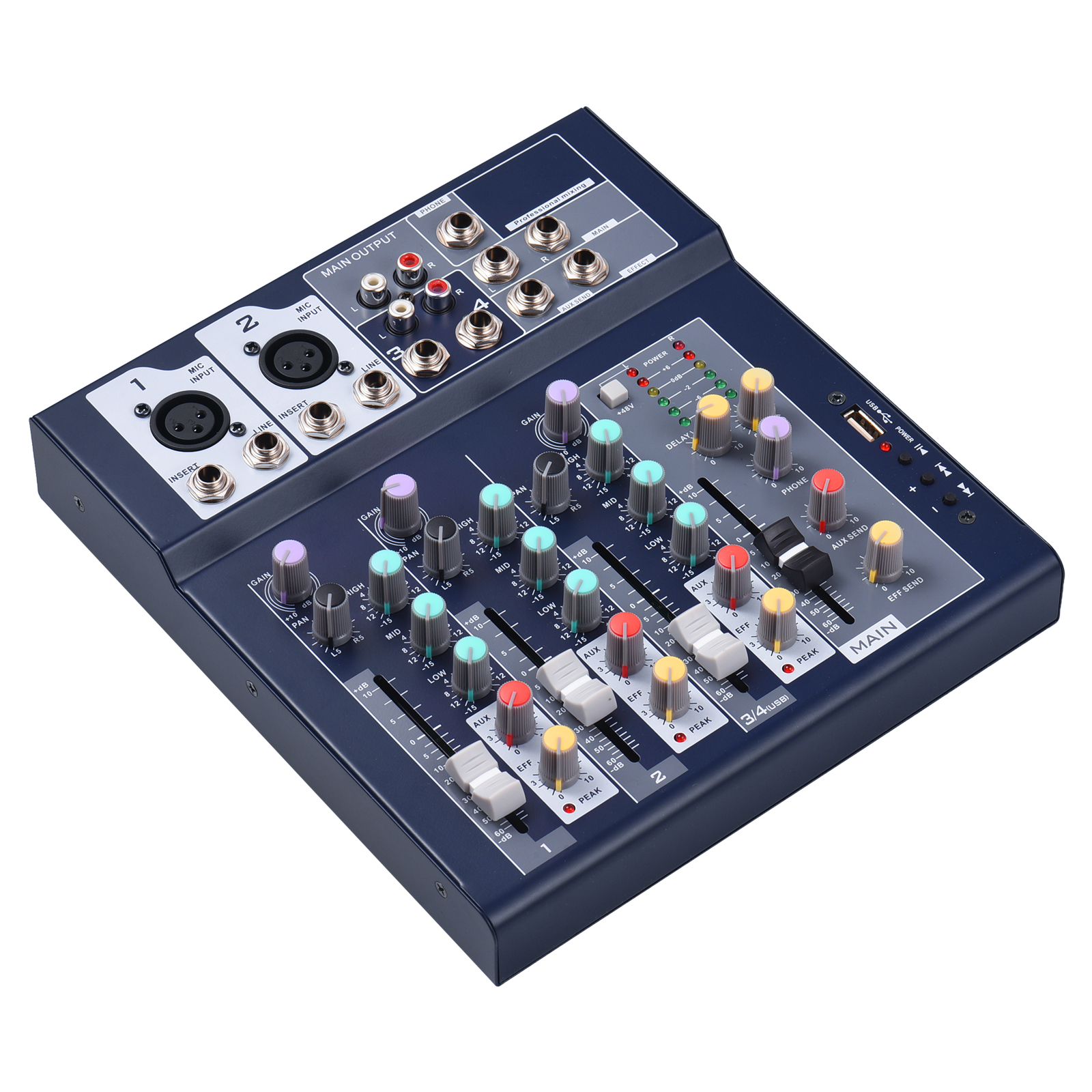 Mixing Console,Usb Function Studio Processor Audio 3-band 48v 4 Audio 3 ...