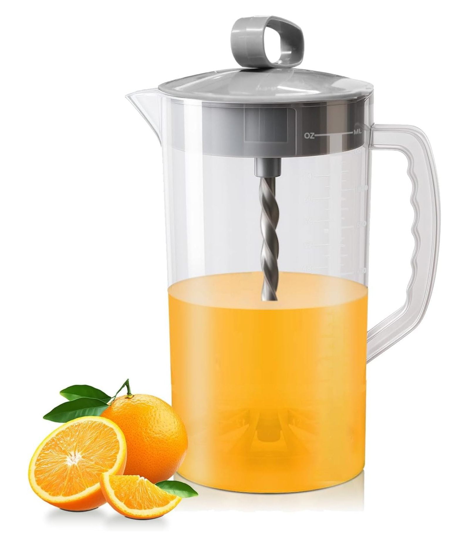 Mixing Pitcher for Drinks, 2 Quart/64oz Plastic Water Pitcher with Lid ...