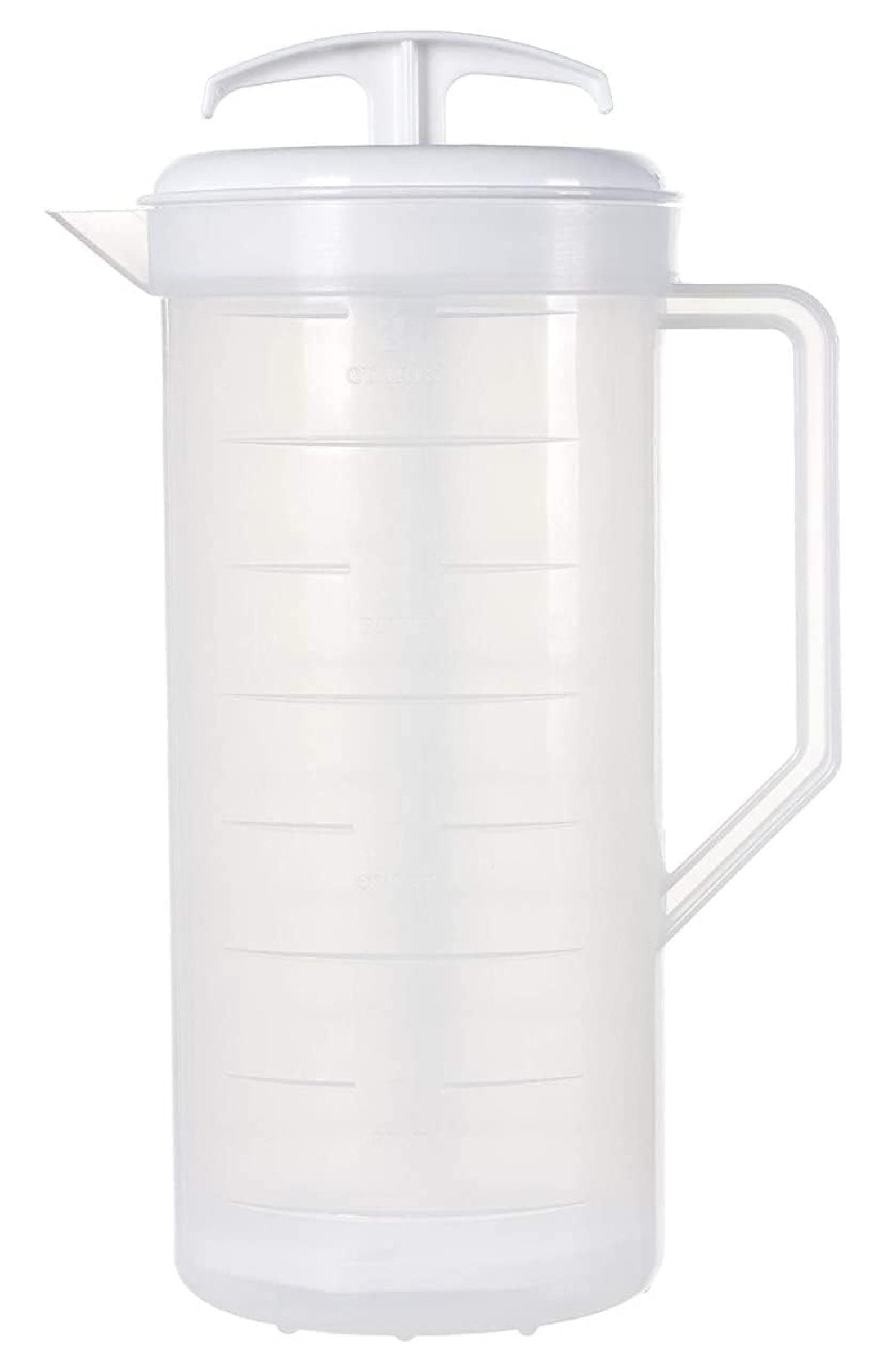 Mixing Pitcher for Drinks, Plastic Water Pitcher with Lid and Plunger ...