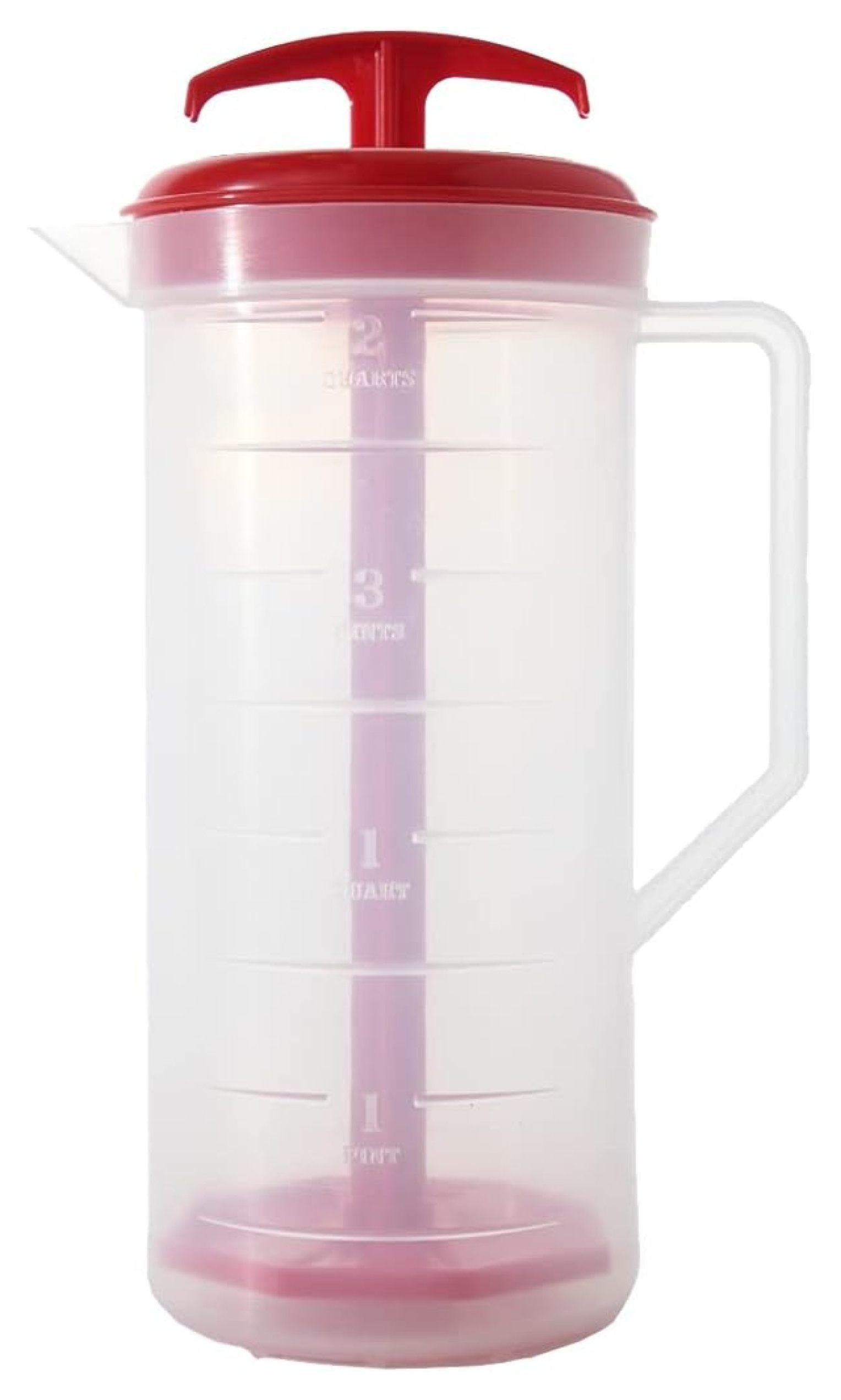 Mixing Pitcher for Drinks, Plastic Water Pitcher with Lid and Plunger ...