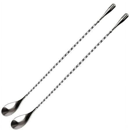 12 Inches Bar Stainless Steel Mixing Spoon Cocktail Mixing Glass Bar ...