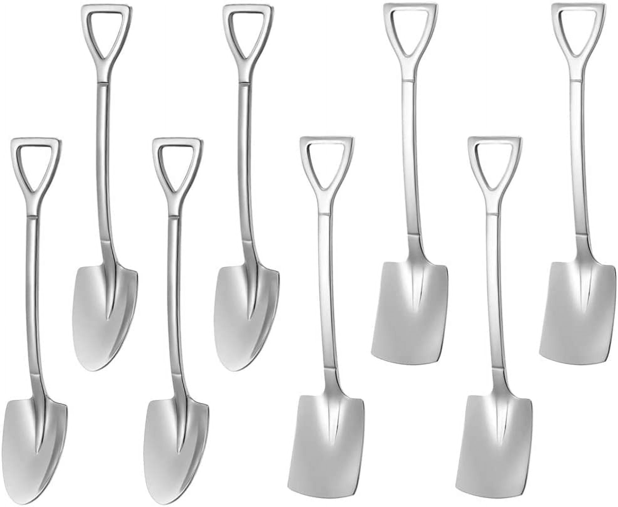 Mixing Spoons 8Pcs Dessert Spoon, Stainless Steel Shovel Shape Spoons ...