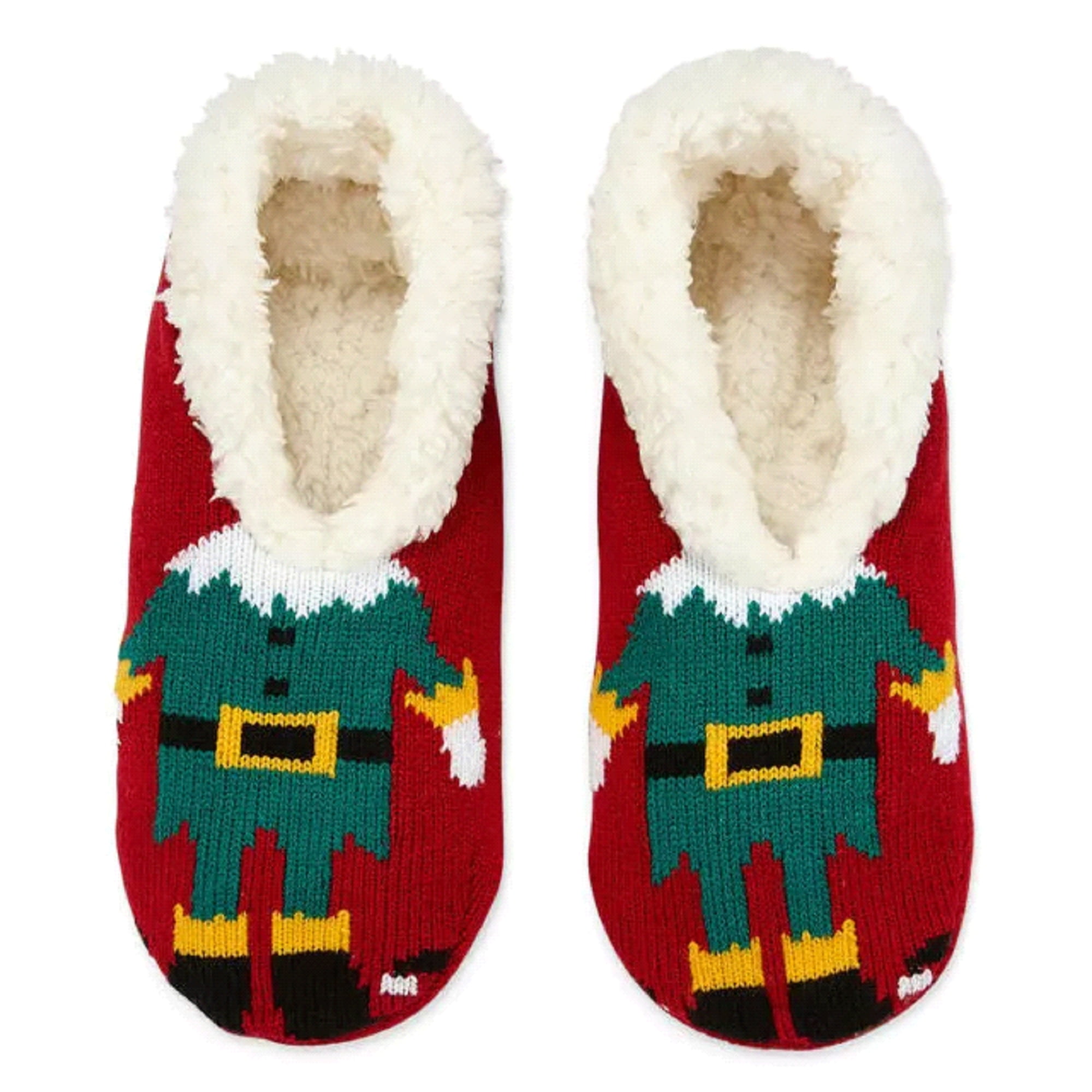 Mixit Red Elf Slipper Socks Women's Size: L/XL - Shoe Size: 9-10 ...