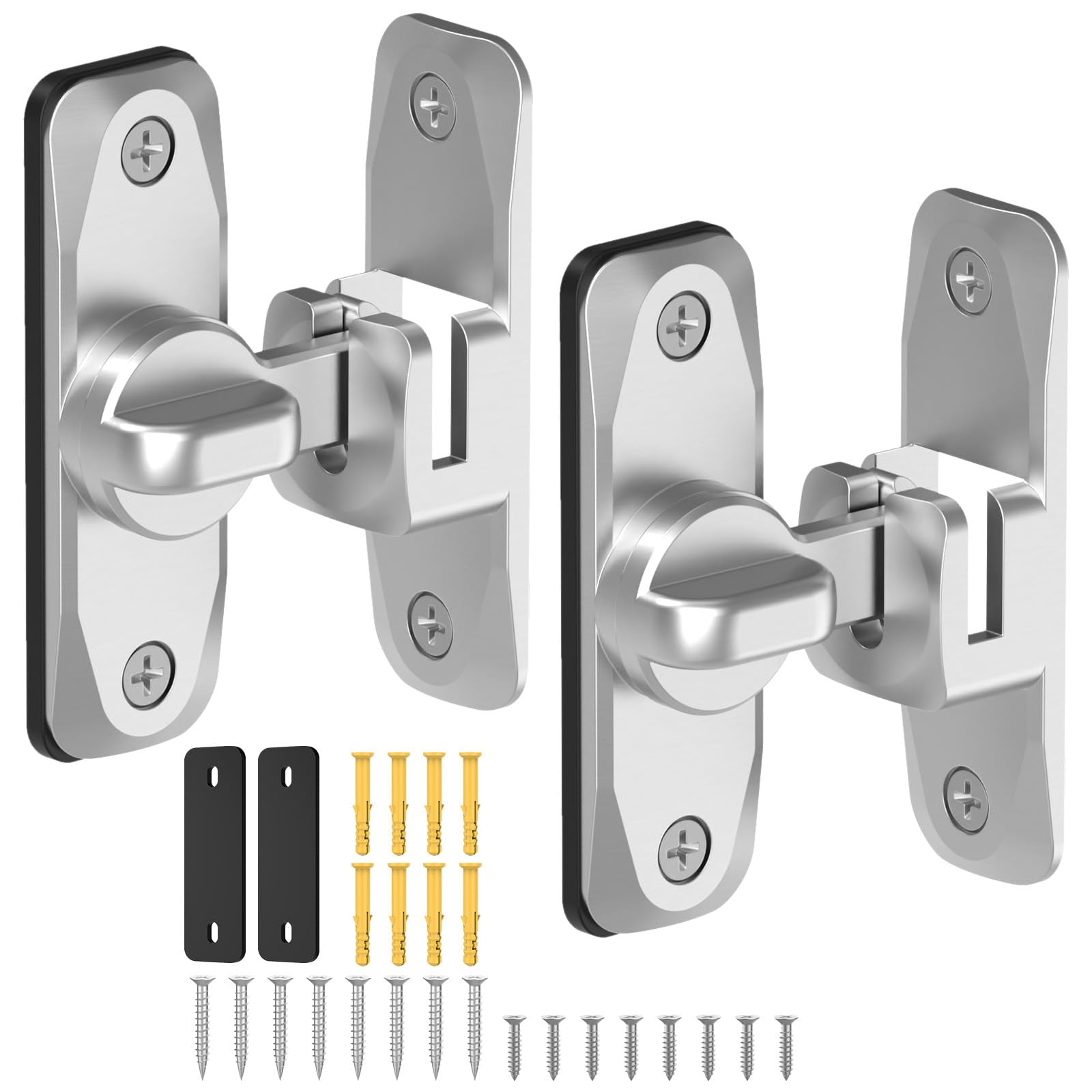 Mixizigoz Barn Door Lock, 90/180 Degree Flip Barn Door Lock, Protect ...