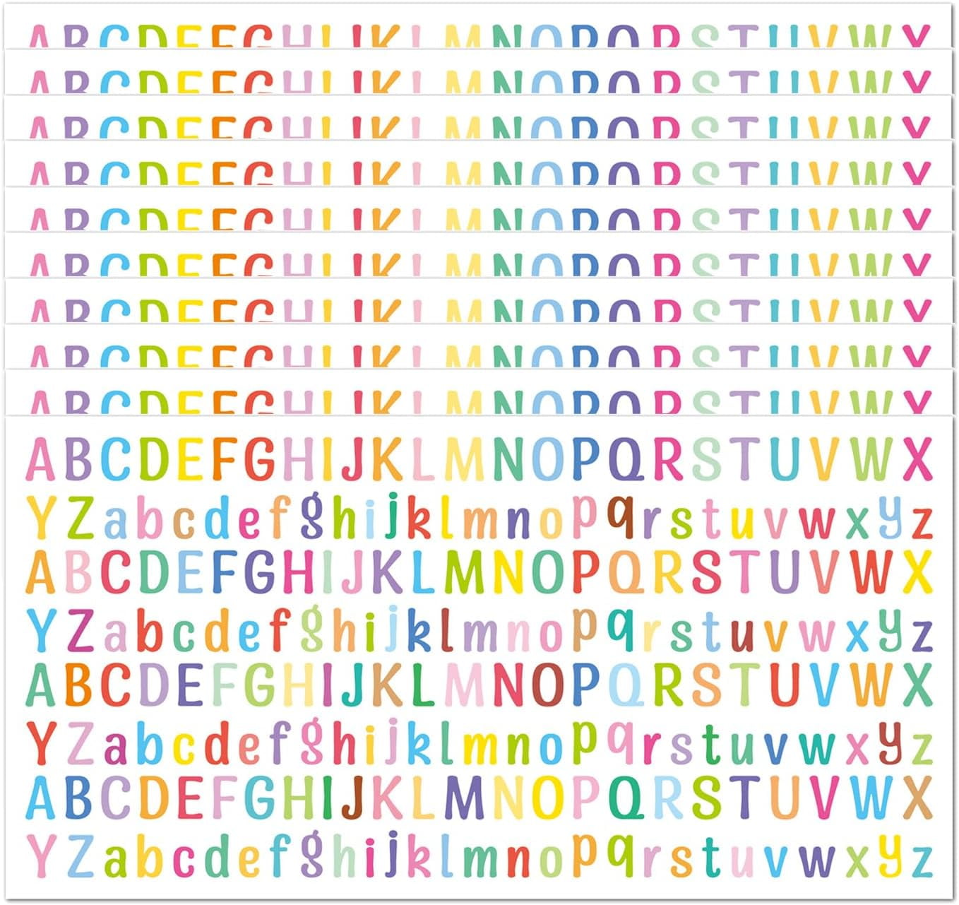 Mixmart Alphabet Self-Adhesive Letter Stickers, 2496 Count - Walmart.com
