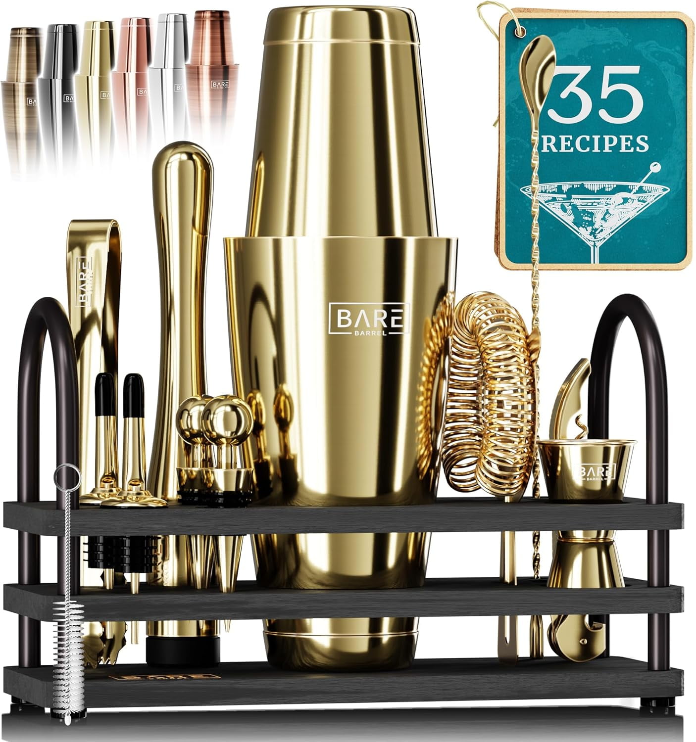 Mixology Bartender Kit Bar Set | 14-Piece Cocktail Shaker Set | Martini Barware Mixing Tools for ...