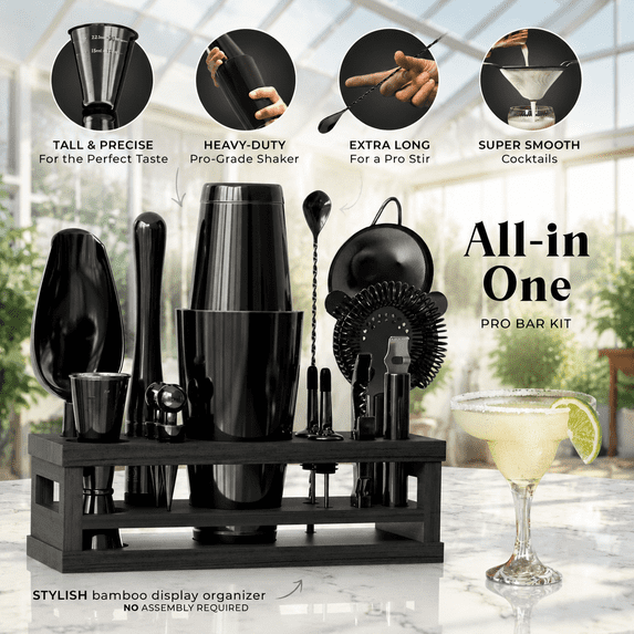 Mixology Bartender Kit Bar Set | 16-piece Cocktail Shaker Martini ...