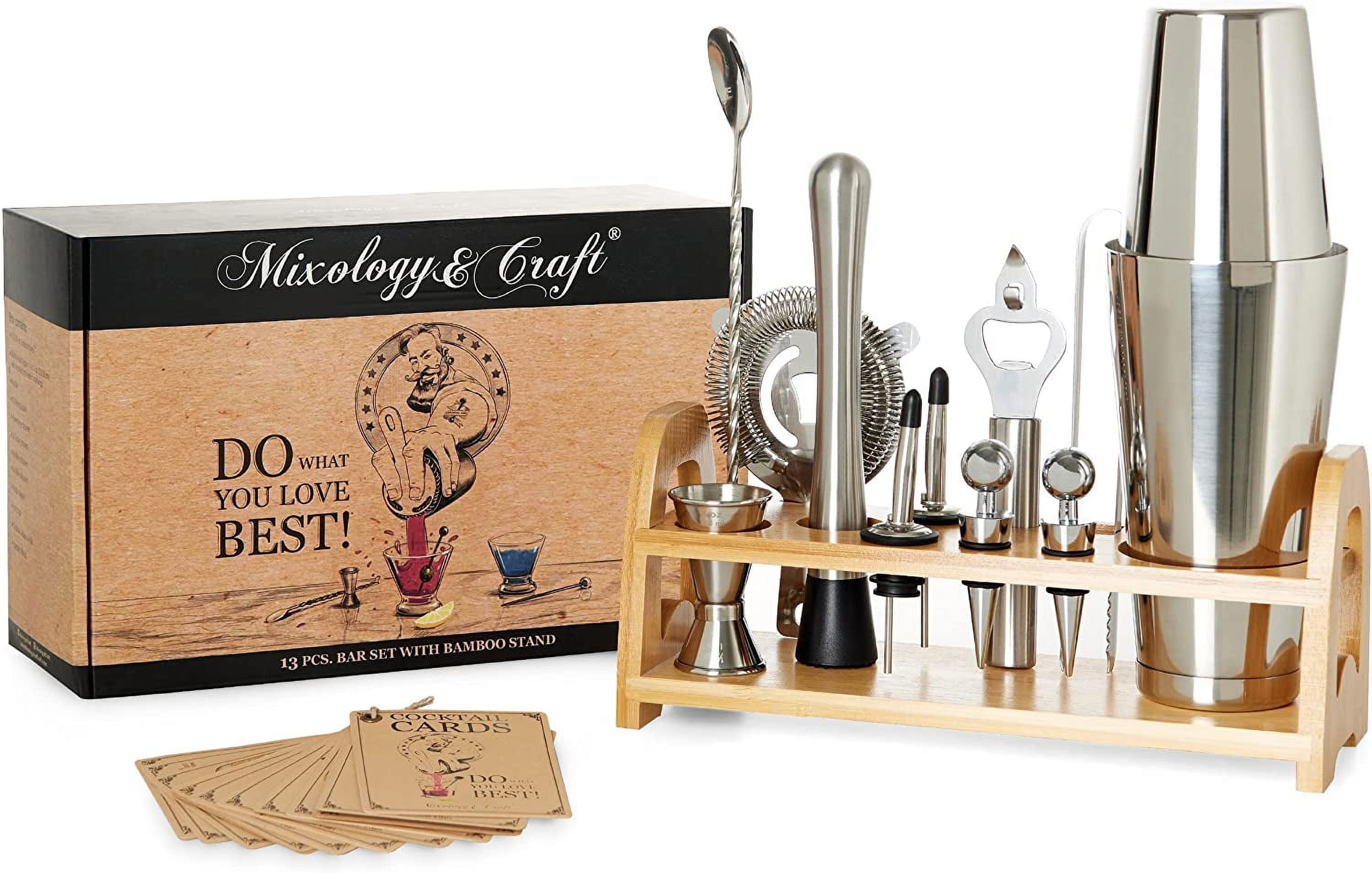 Mixology & Craft Bartender Kit - 13 Piece Set Including Stainless Steel ...