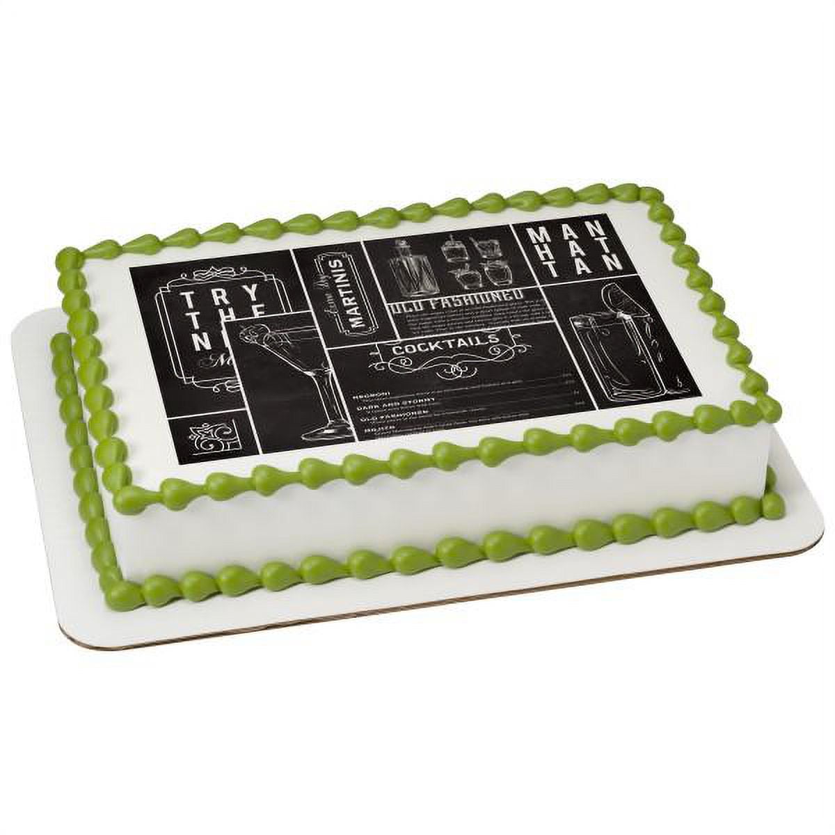 Mixology Edible Cake Topper Image - Walmart.com