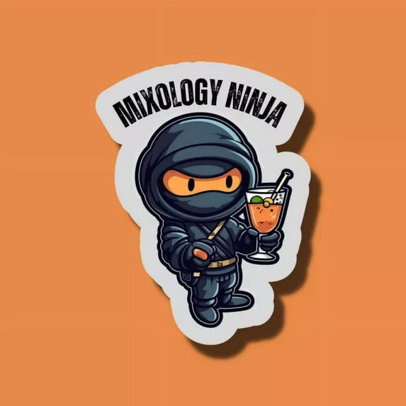Mixology Ninja Bartender Beverage Sticker Phone Decal Water Bottle ...