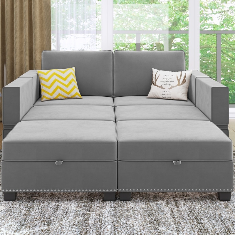 Mixoy 6-Seater Transferable Position Free Combination Sectional Sofa ...