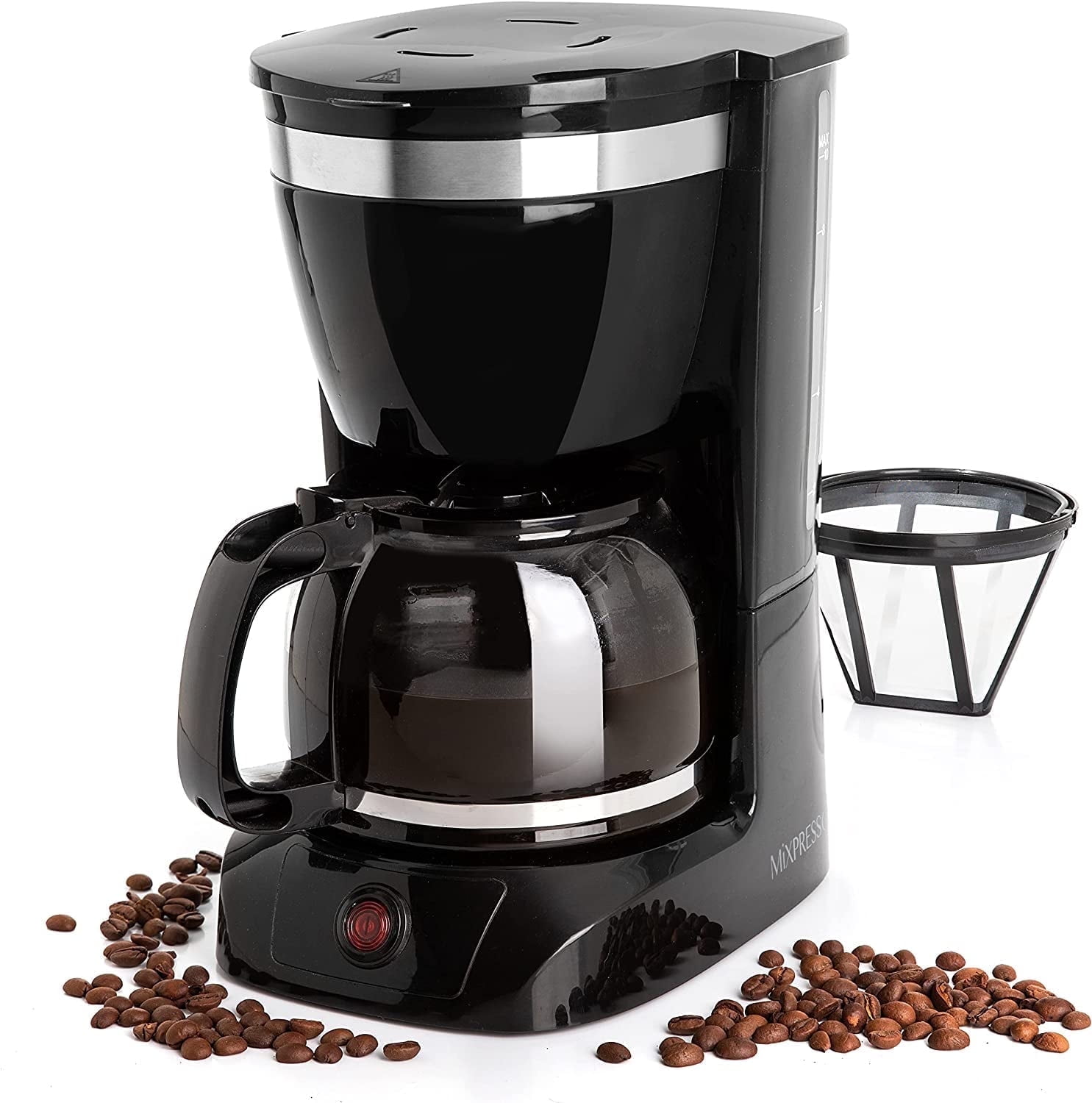 Mixpresso Coffee Maker, 10-Cup Drip Coffee Machine with Reusable Filter ...