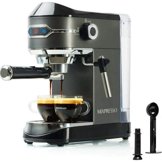 Mixpresso Automatic Espresso Machine with Milk Frother 15-Bar, 37-Oz ...