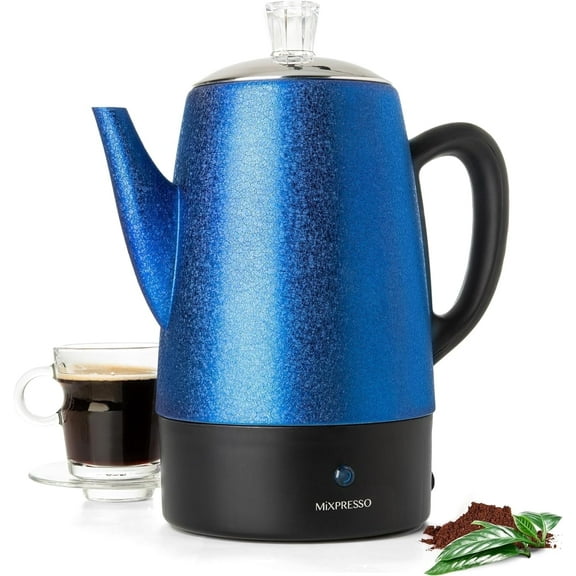 Percolator Coffee Pot Electric 10 Cup, Stainless Steel Coffee Maker ...