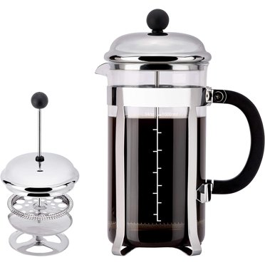 BonJour Coffee Self-Insulated Stainless Steel French Press, 33.8-Ounce ...