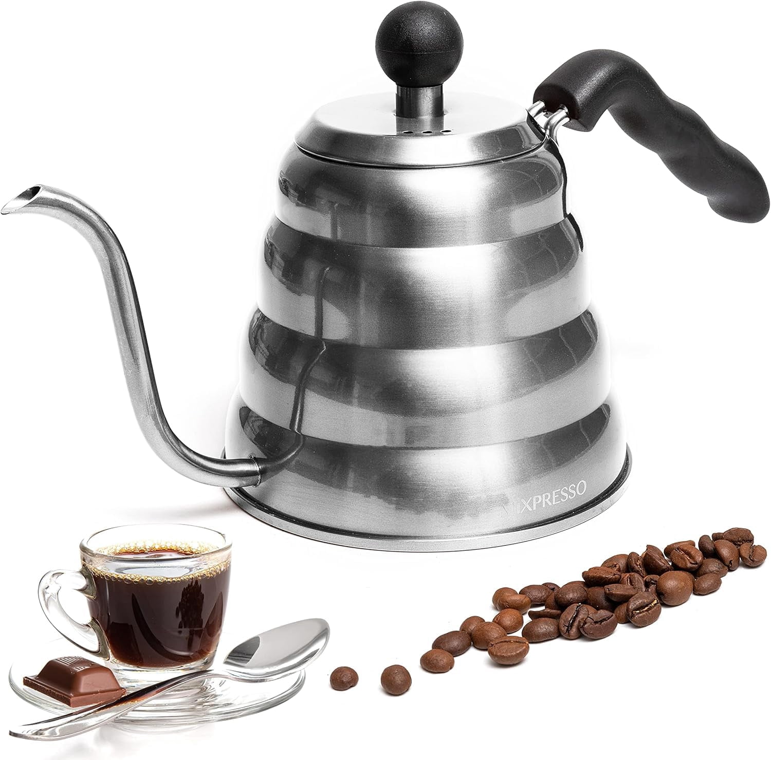 Mixpresso Gooseneck Pour Over Coffee Kettle, Barista Pour Control ...