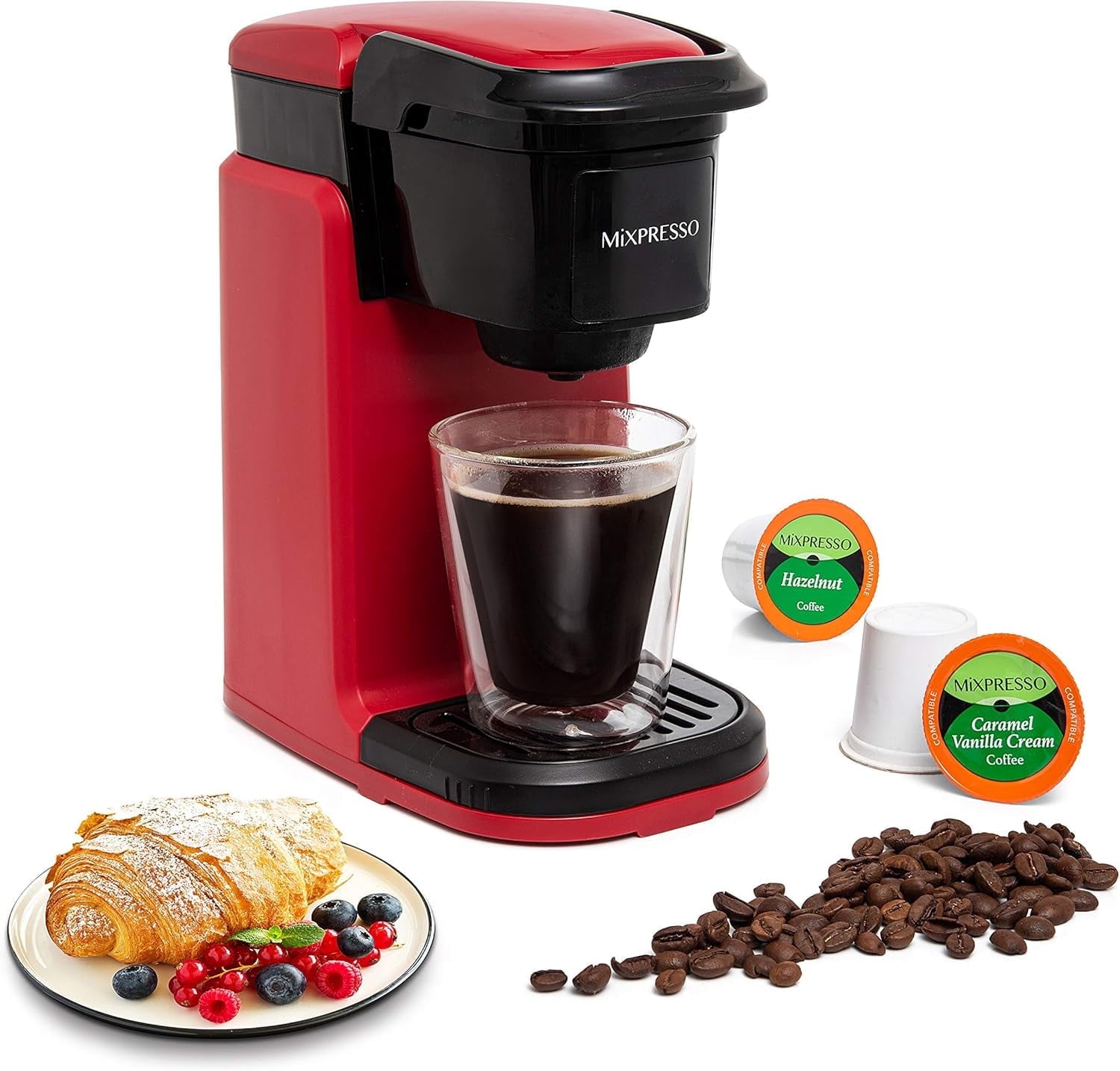 Mixpresso Single Cup Coffee Maker, Personal Single Serve Coffee Brewer ...