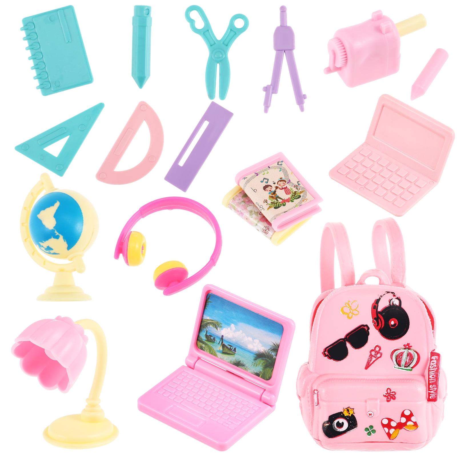 Mixtlocalior 1 Set Doll School Supplies Doll Backpack Miniature ...