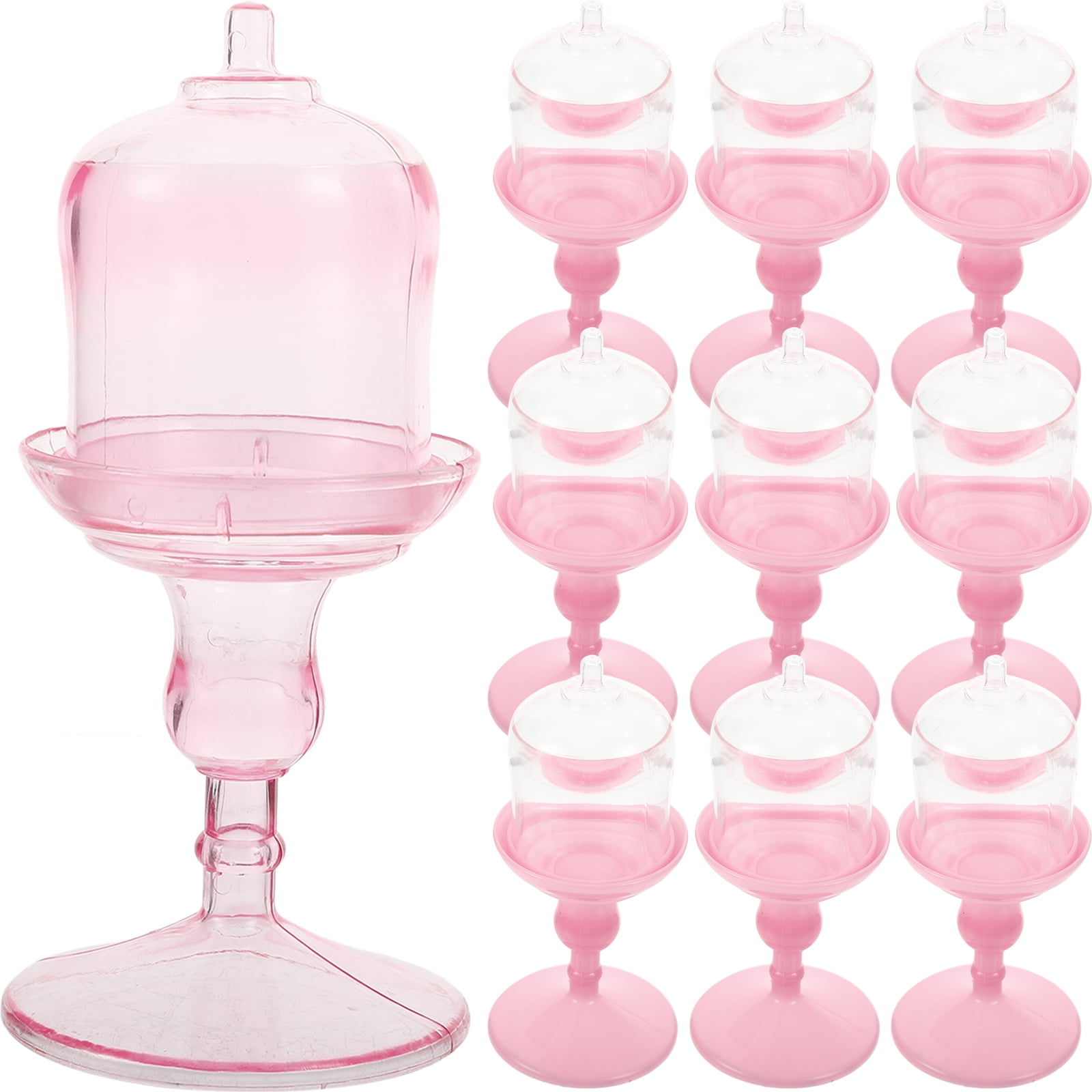 Mixtlocalior 10pcs Tall Candy Stand with Dome Delicate Chocolate Beans ...