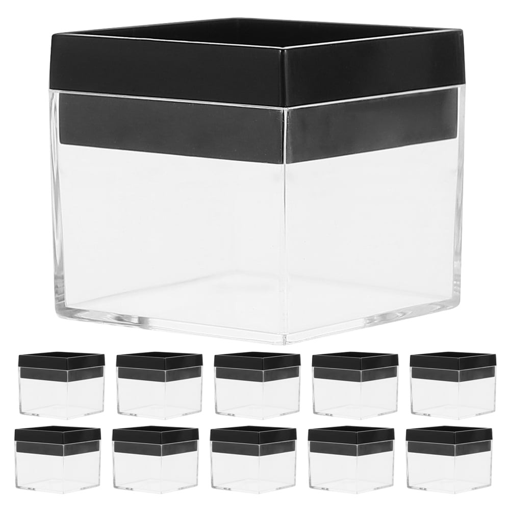 Mixtlocalior 12pcs Rock Display Case Clear Specimen Display Box