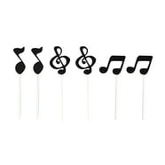 Music Notes Birthday Cake Topper 3PCS Musical Notes Acrylic Cupcake ...