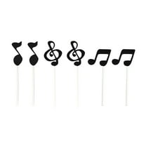 Music Notes Birthday Cake Topper 3PCS Musical Notes Acrylic Cupcake ...